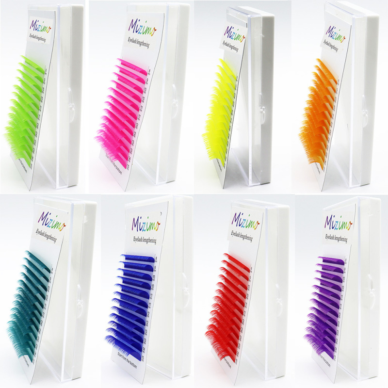 Wholesale Multicolor Eyelashes 0.07 Blue White Purple Green Yellow Grey ...